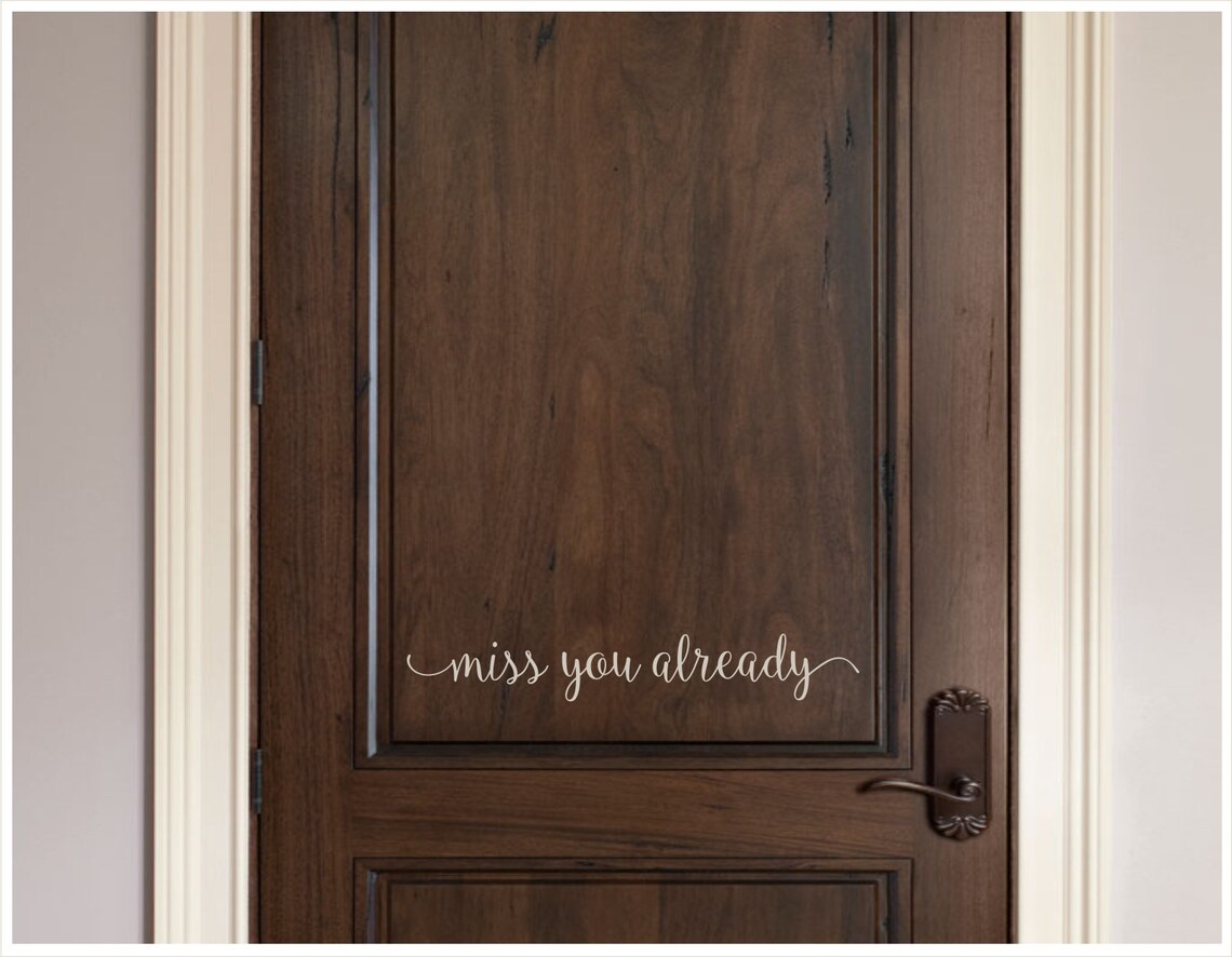 Miss You Already Decal Cute Goodbye Sticker for Home House - Etsy