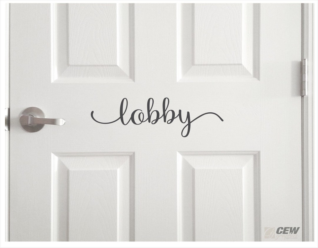 Lobby Decal, Office Lobby Door Vinyl Decal, Entrance Sign for Office ...