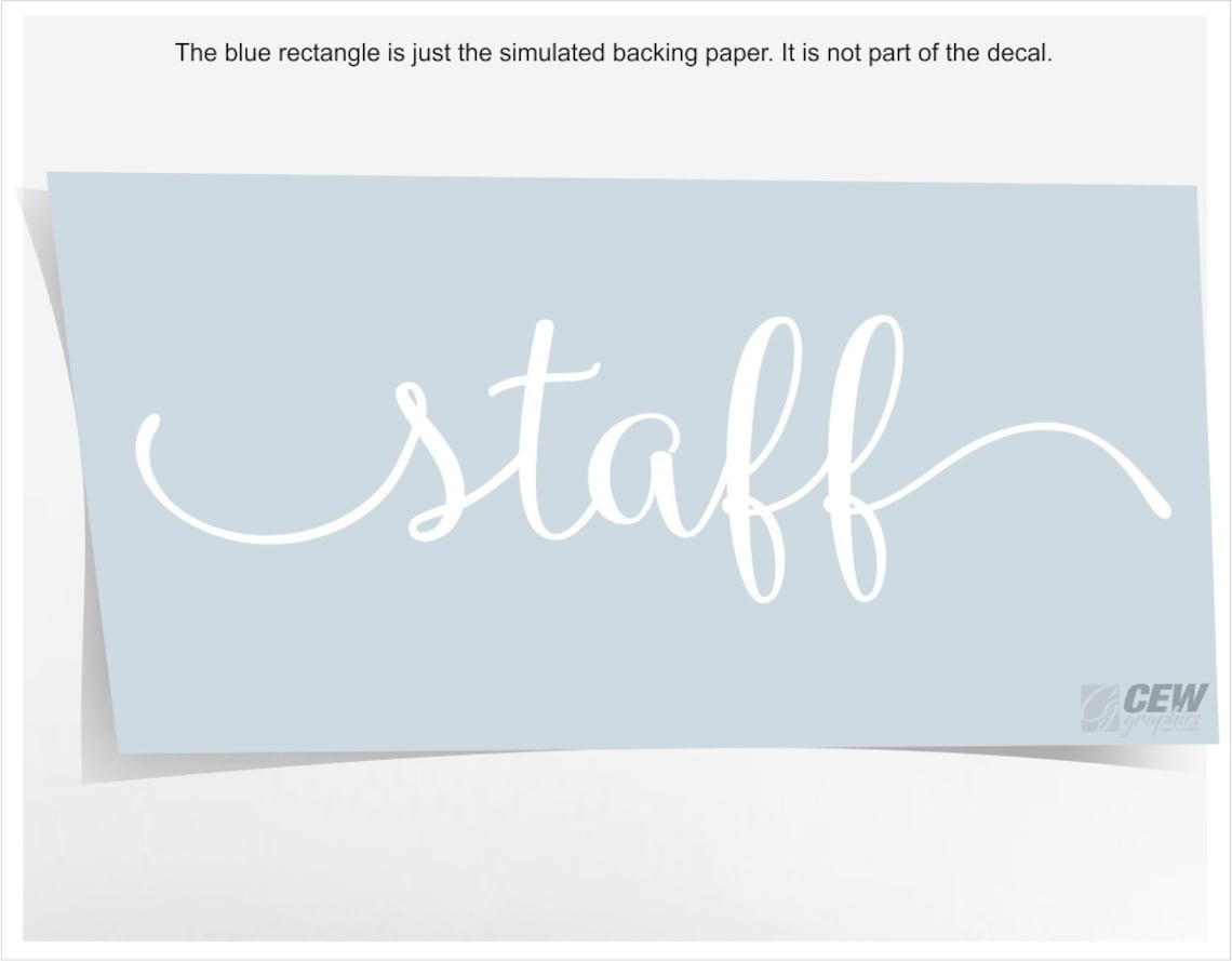 Staff door decal employees sticker business door saying | Etsy