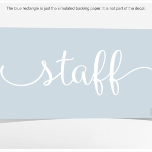 Staff Door Decal, Employees Sticker, Business Door Saying, Staff Vinyl ...