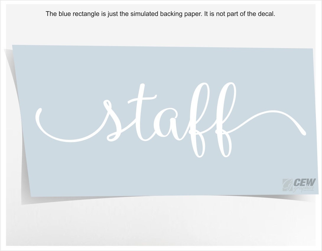 Staff Door Decal Employees Sticker Business Door Saying - Etsy