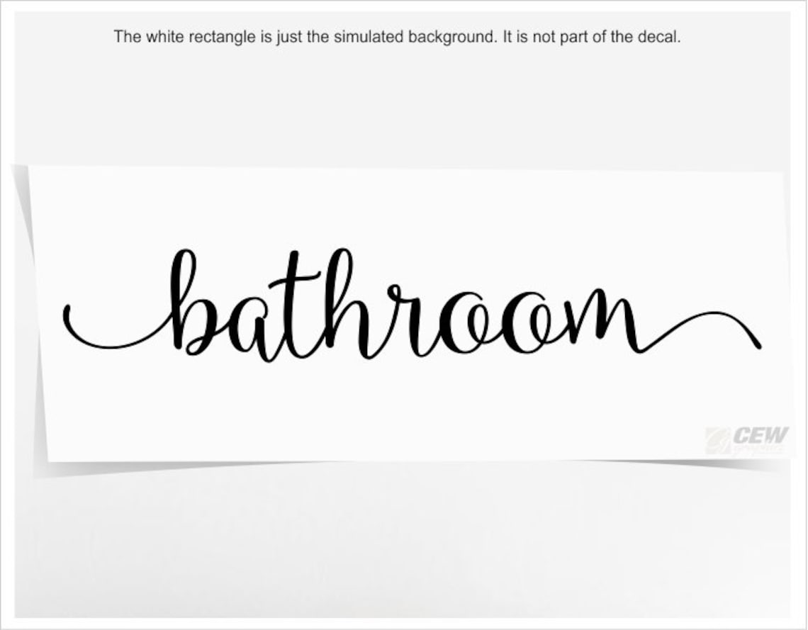 Bathroom Decal Bathroom Door Sticker Decor Washroom Vinyl - Etsy