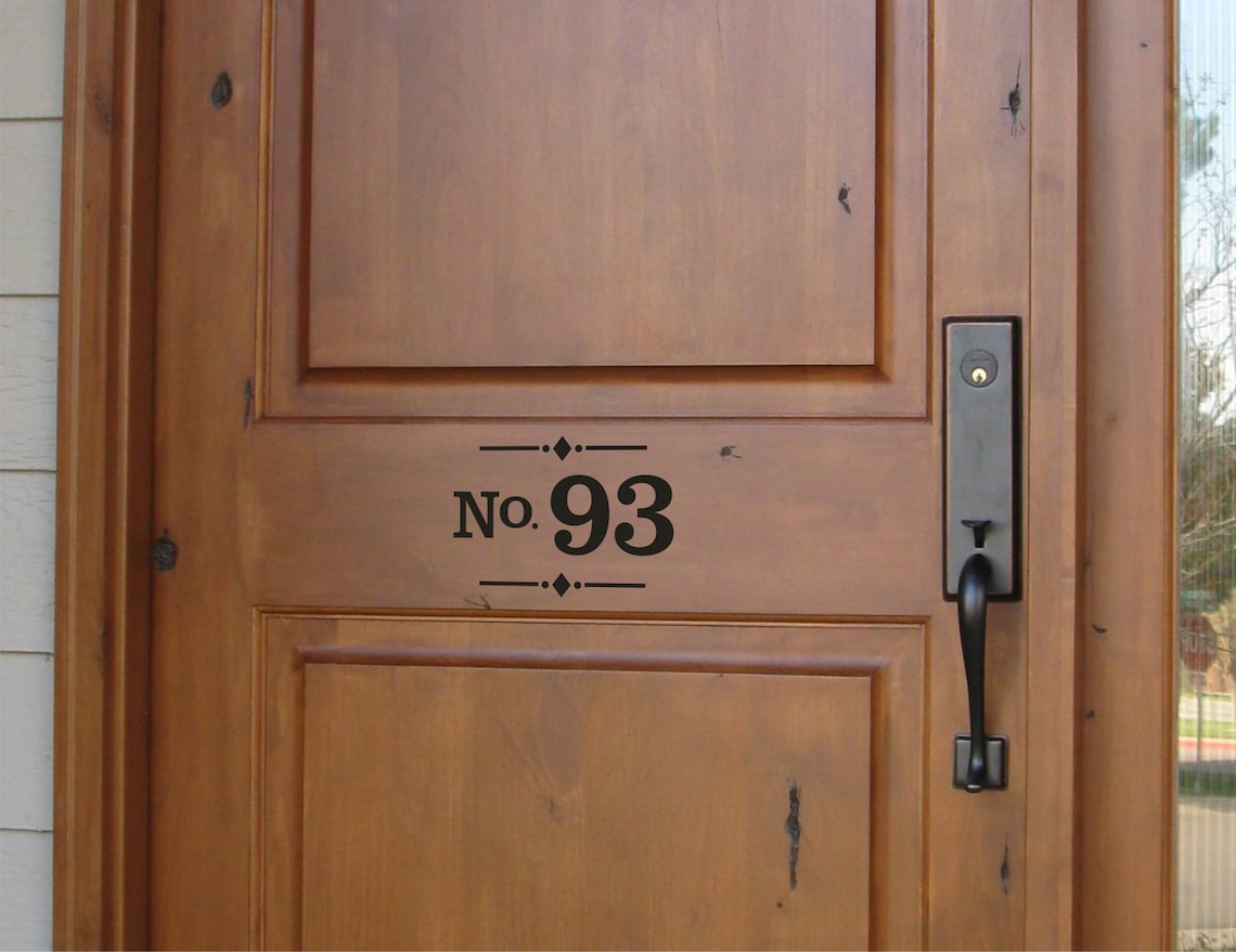 House Number Decal - Door Number Decal - Address # Sticker for Home ...