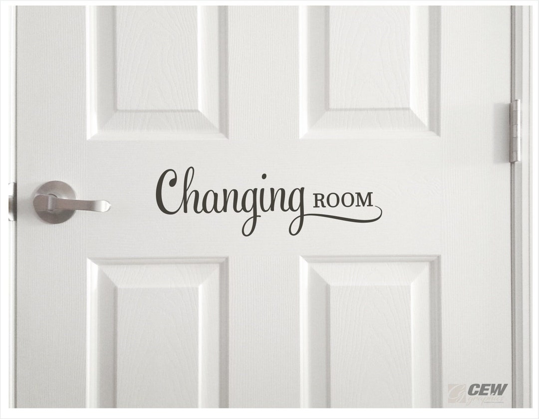 Changing Room Vinyl Decal, Fitting Room Sticker, Dressing Room Door ...