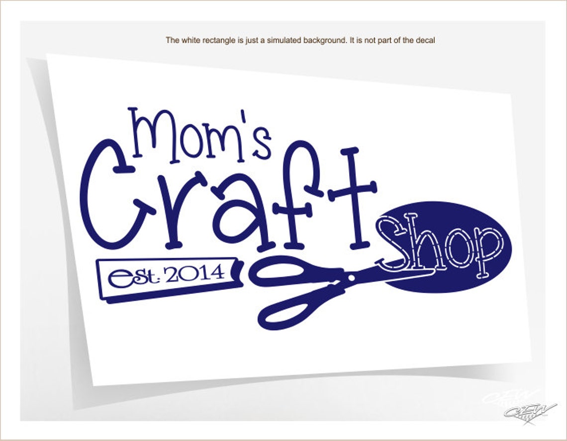 Craft Room Wall Decal, Mom's Craft Shop Wall Letters, Custom Art and ...