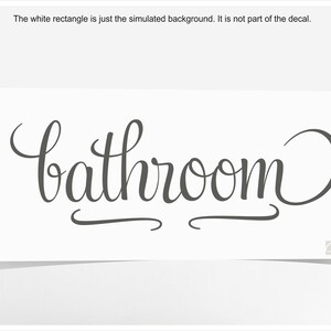 Bathroom Decal, Washroom Vinyl Decal, Bathroom Door Sticker Quote ...