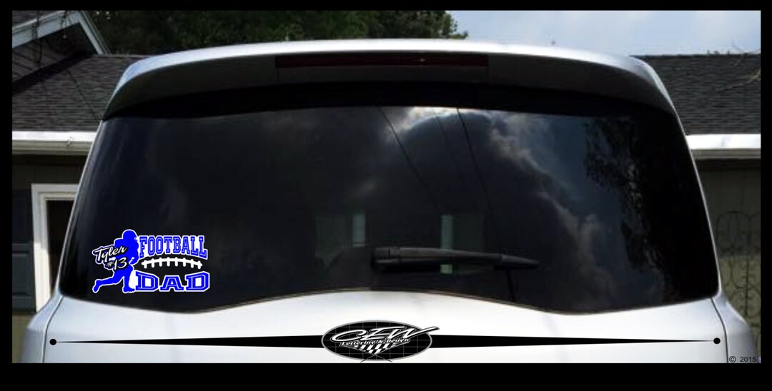 Football Dad Decal, High School Football Decal, Football Car Vinyl ...