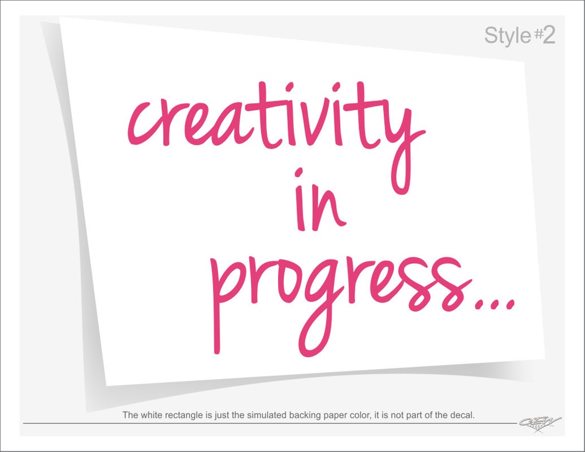 Creativity wall decal inspiring artistic quote art and craft | Etsy