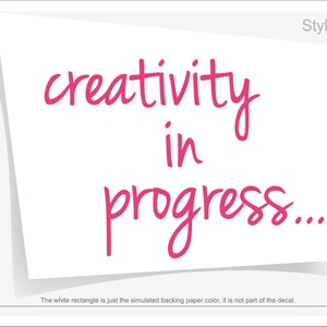 Creativity Wall Decal, Inspiring Artistic Quote, Art and Craft Room ...