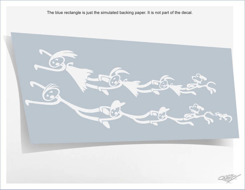 Stick figure family decal funny family car window sticker | Etsy