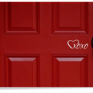 Xoxo Door Decal, Kiss and Hug House Door Greeting, Cute Goodbye Sticker ...