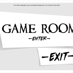 Game Room Door Vinyl Decal, Gamer Decal, Video Game Wall Art, Video ...