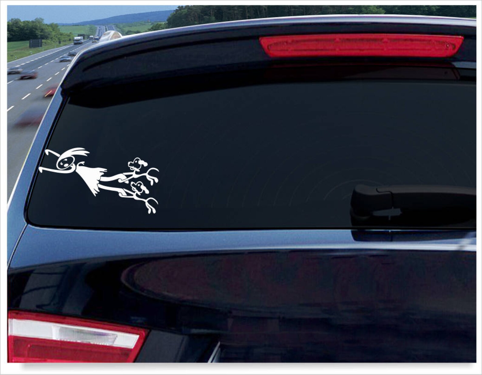 Funny Stick Figure Decal Dog Stick Family Car Humor Cute Fur - Etsy