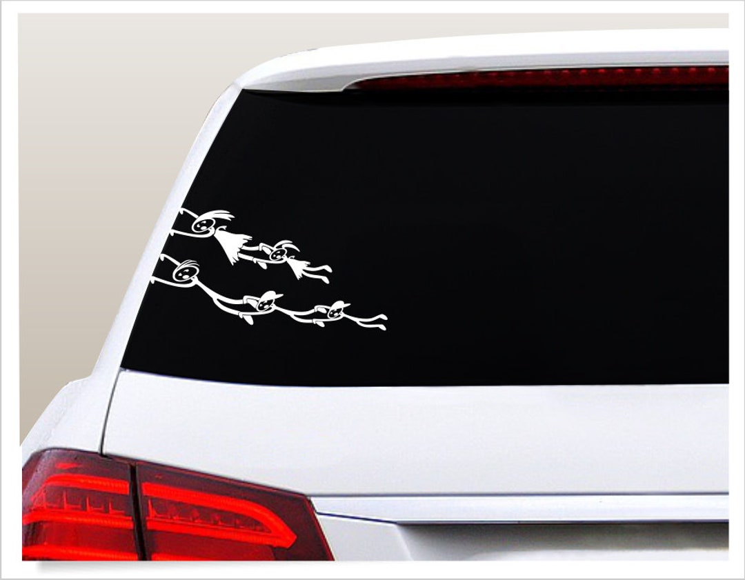 Funny Stick Figure Decal, Stick Family Car Humor, Cute Family Sticker ...