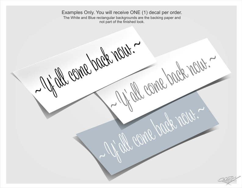 Y'all Come Back Now Door Decal Vinyl Greeting for Home - Etsy