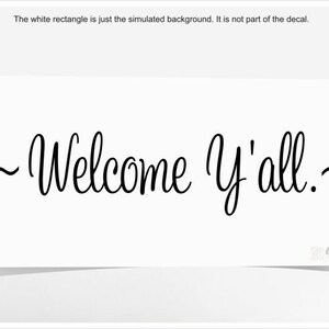 Welcome Y'all Front Door Decal, Cute Southern Hi Yall Greeting, Hello ...