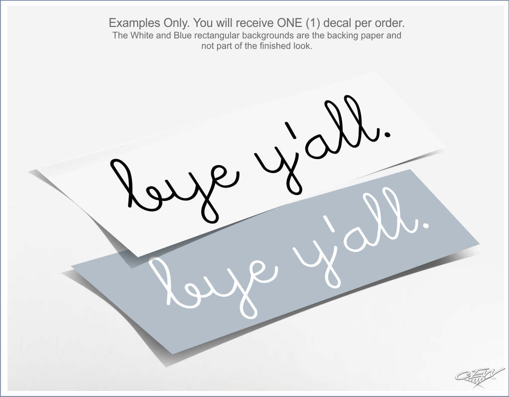 Bye Y'all Front Door Decal House Door Greeting Goodbye - Etsy UK