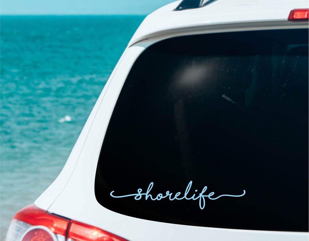Shore Life Decal, Shore Vinyl Window Sticker, Ocean Car Graphic, Ocean ...