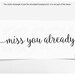 Miss You Already Decal, Cute Goodbye Sticker for Home, House Door ...