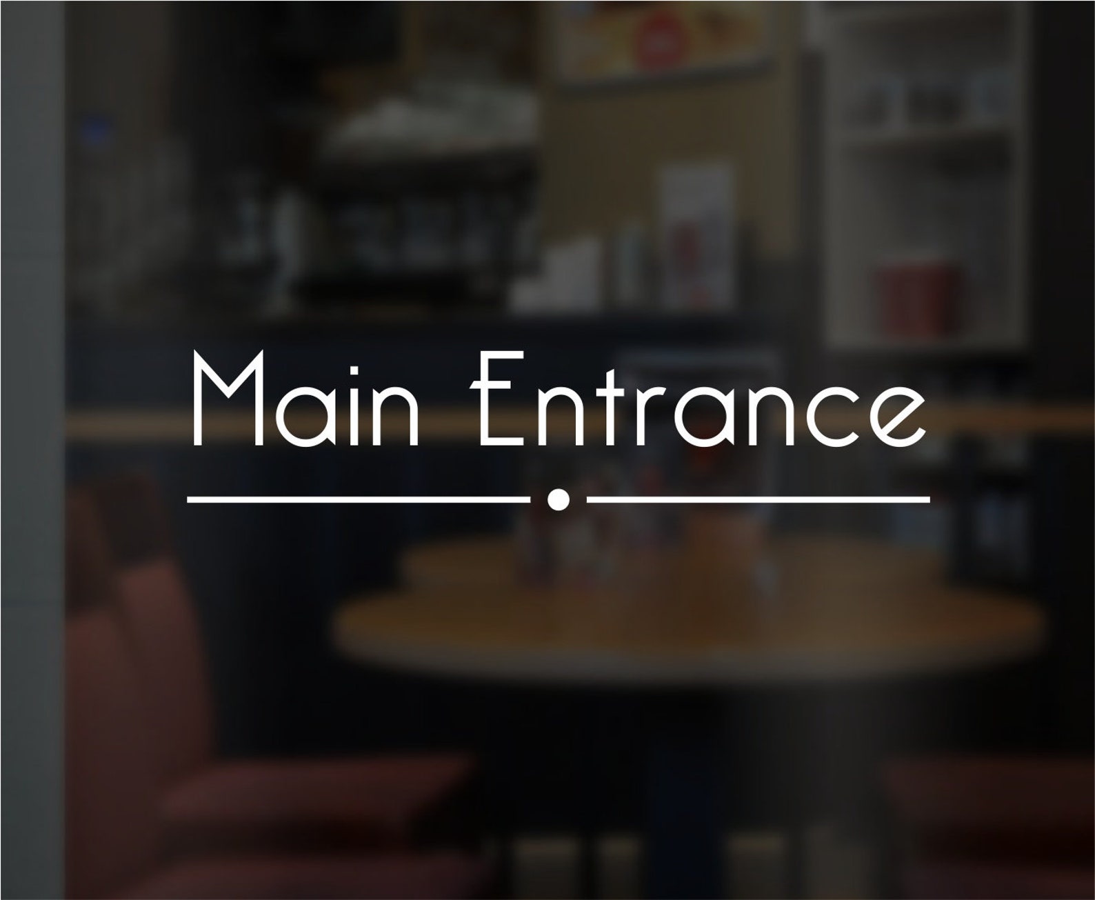 Main Entrance Decal, Office Building Door Sticker, Front Lobby Greeting ...