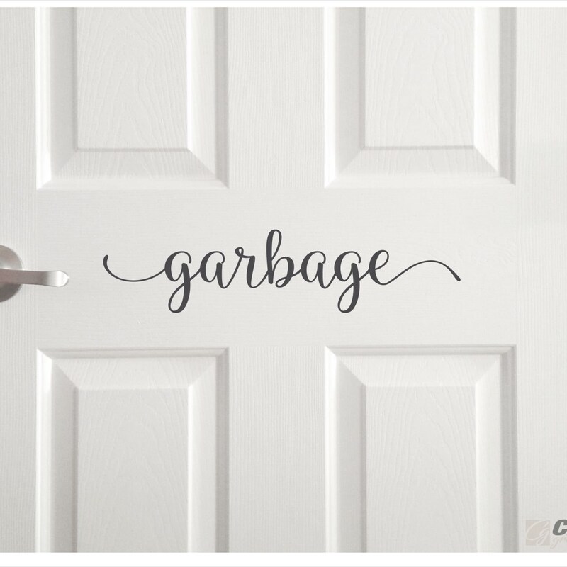 Trash Can Decal - Etsy