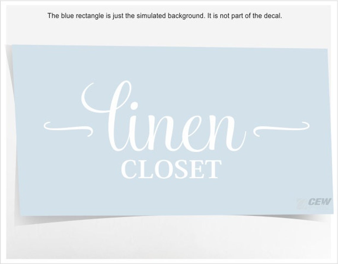 Linen Closet Door Decal, Laundry Storage Vinyl Decal, Home Decor ...
