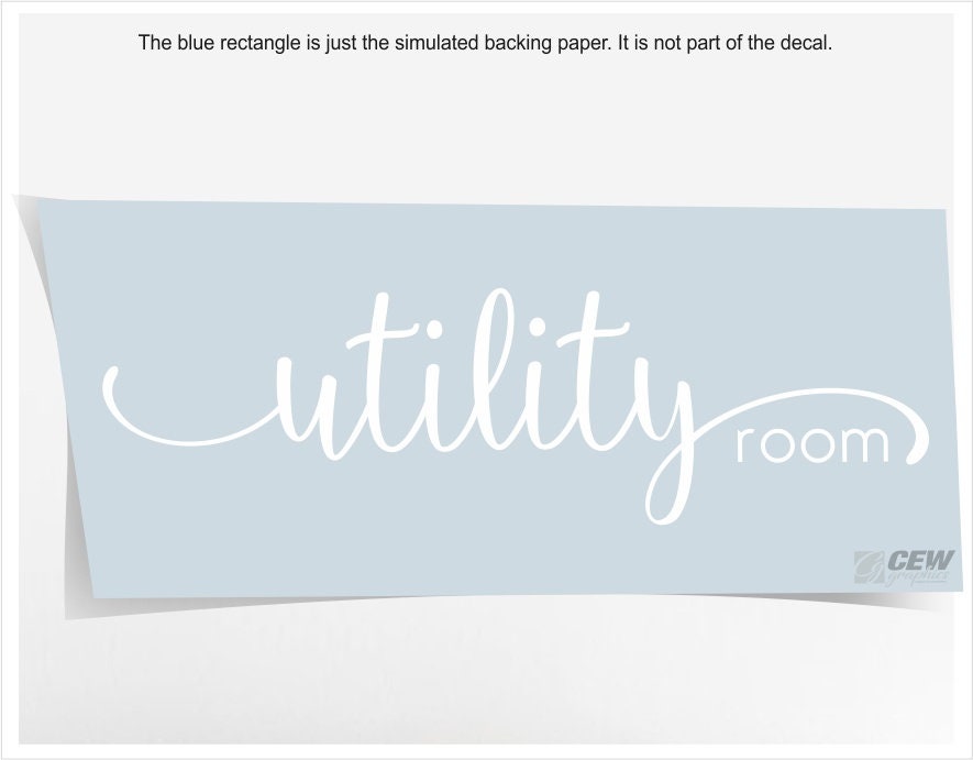 Utility Room Vinyl Decal, House Storage Room Door Sign, Air Bnb Room ...