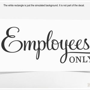 Employees Only Door Decal, Office Door Sticker, Employee Office Sticker ...