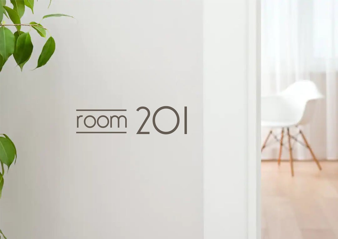 Room Number Decal, Suite # Sticker for Home or Business, Apartment ...