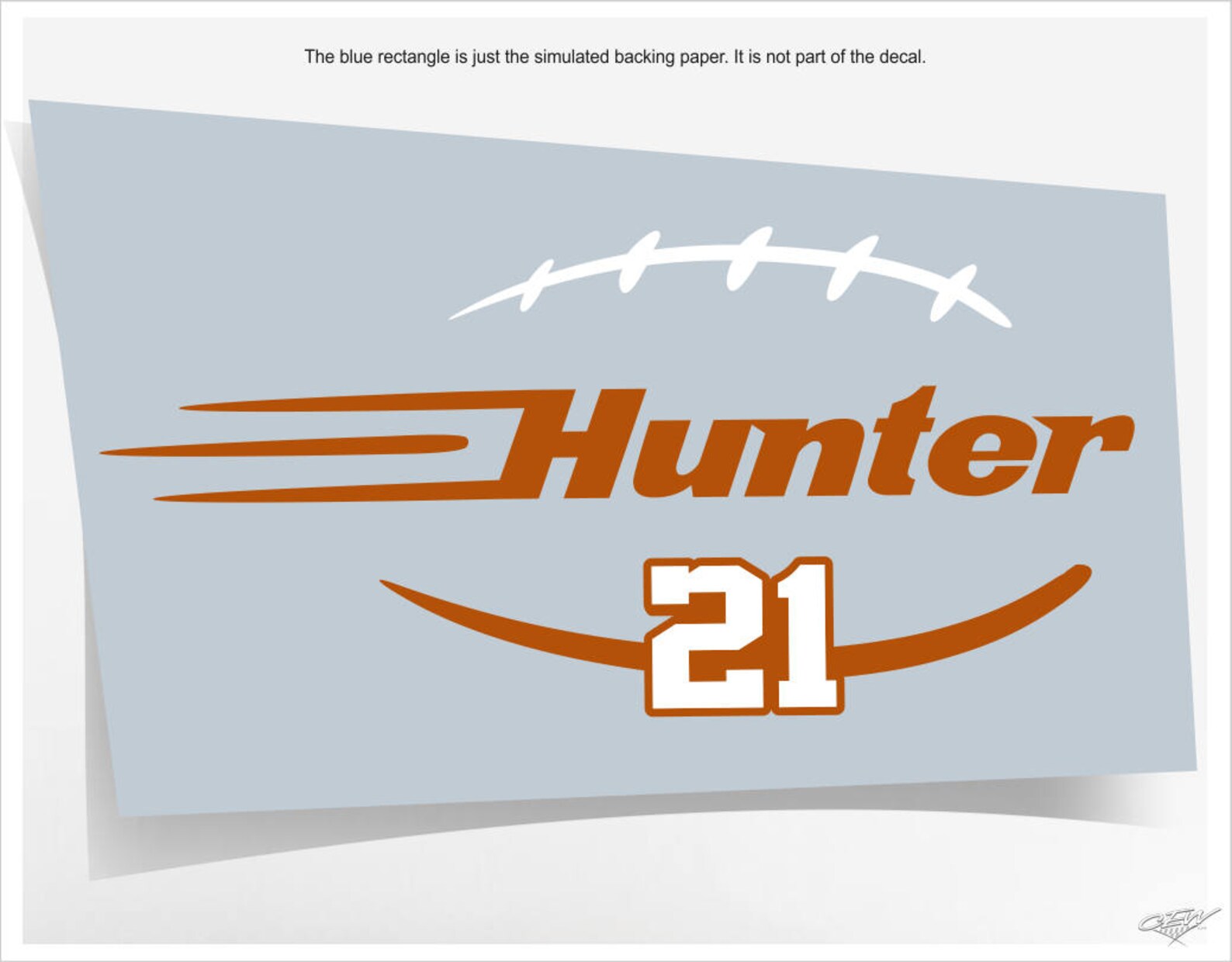 Football Decal, Custom Football Sticker Player Name, Child's Sports ...