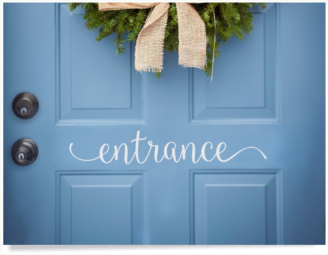 Entrance Door Decal Office Door Entrance Sticker Front Door - Etsy