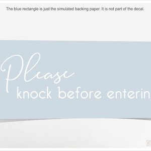 Please Knock Before Entering Decal, Business Door Vinyl Sign for Office ...