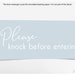 Please Knock Before Entering Decal, Business Door Vinyl Sign for Office ...