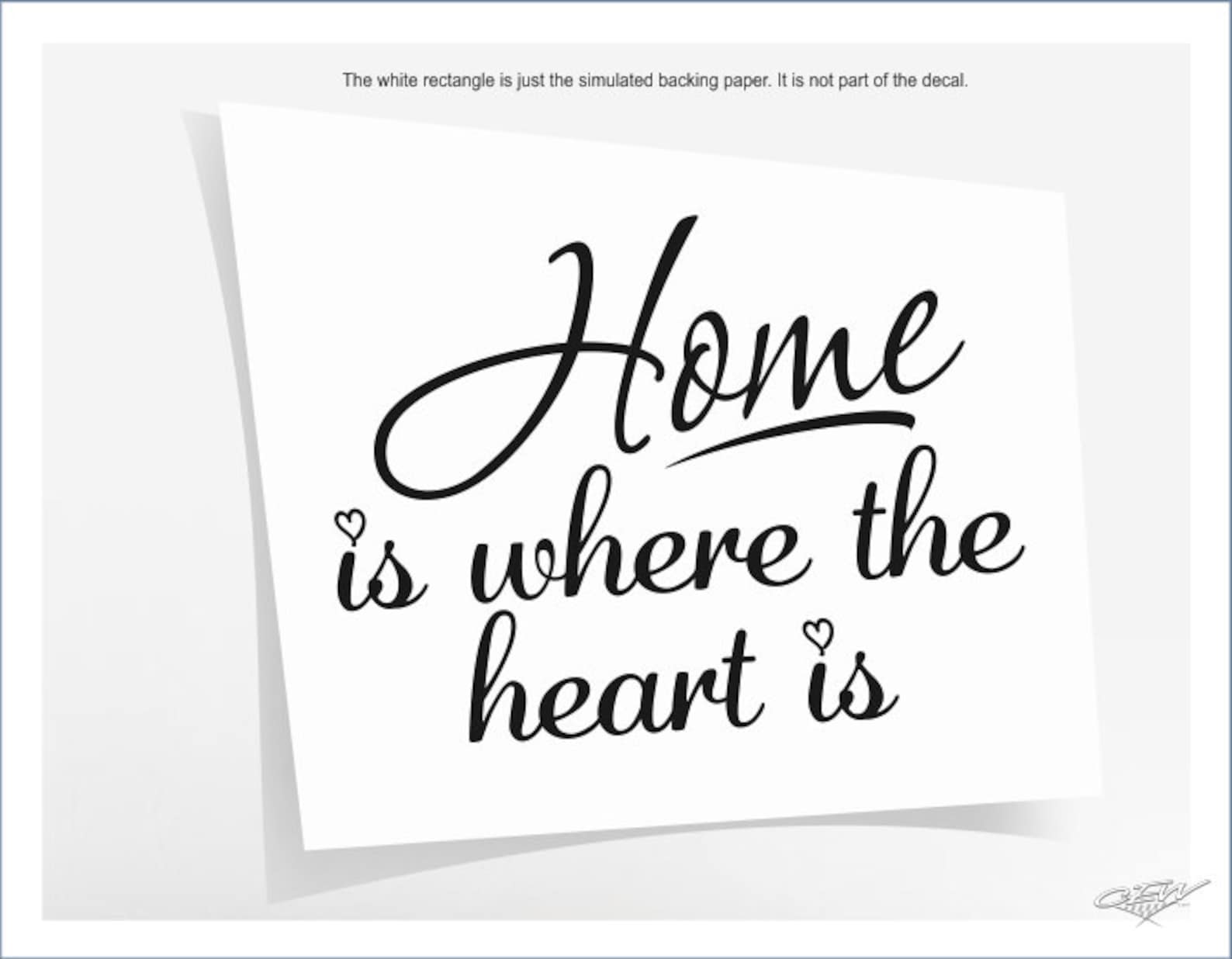 Home is Where the Heart is Wall Decal Country Theme Decor for | Etsy