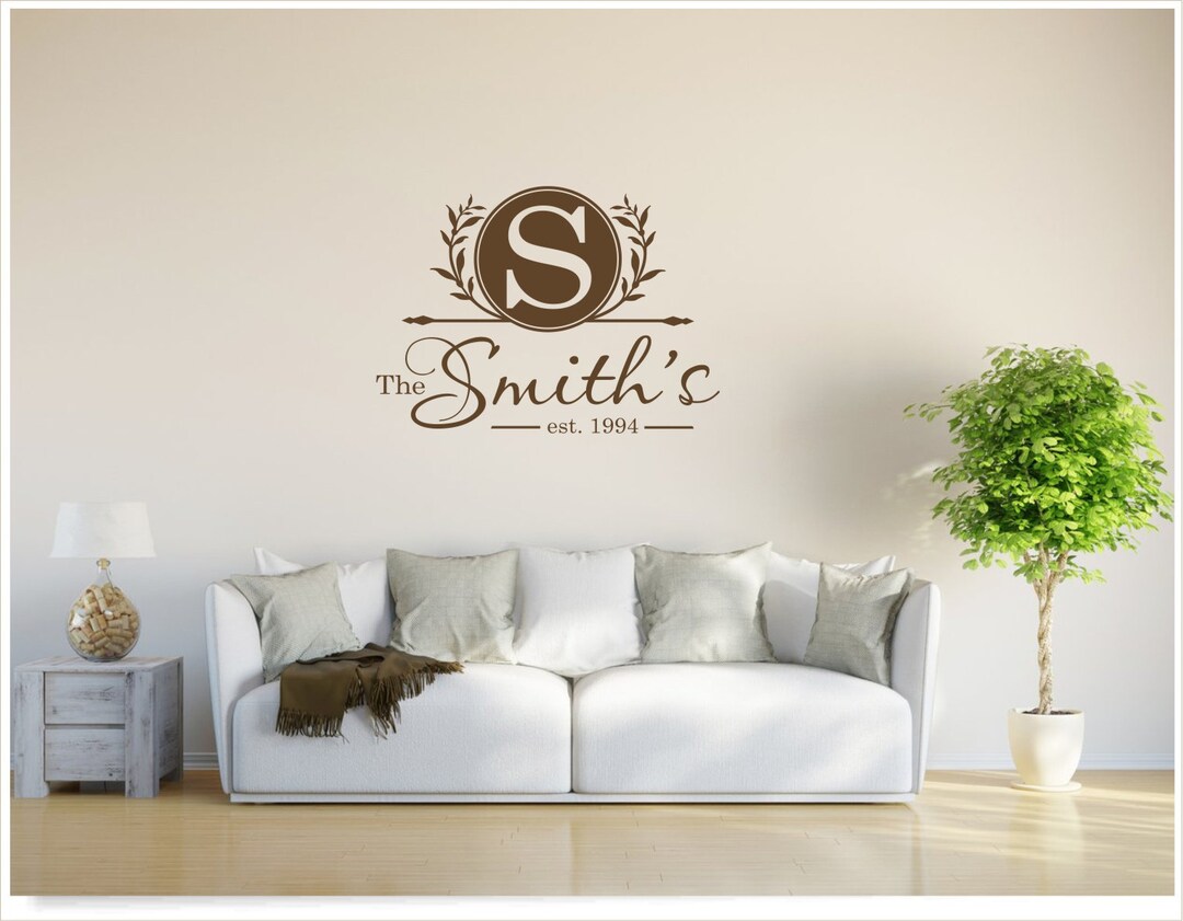 Family Name Decal, Personalized Family Wall Decal, Living Room Decor ...