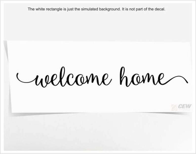 Welcome Home Decal Front Door Welcome Sticker Welcome Home | Etsy