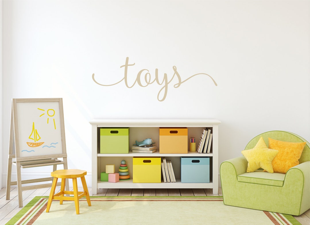 Toys Decal, Toy Storage Vinyl Decal, Play Room Decor, Toy Room Sticker ...