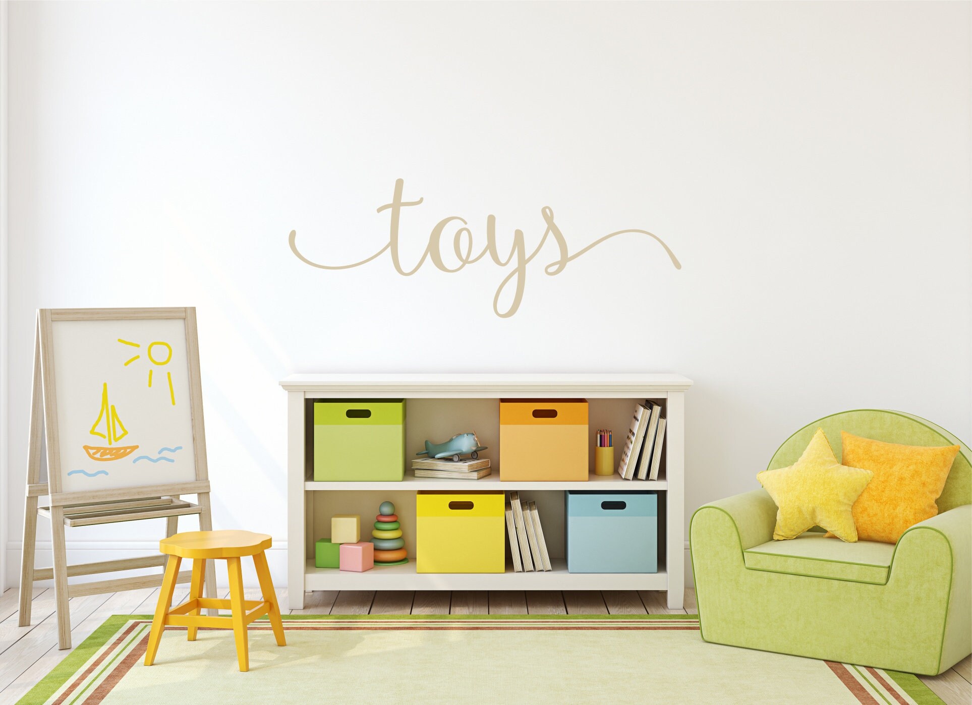 Toys Decal, Toy Storage Vinyl Decal, Play Room Decor, Toy Room Sticker ...