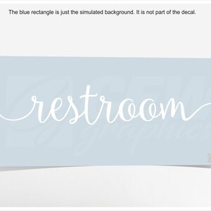 Restroom Decal, Bathroom Door Vinyl Decal, Washroom Sticker Quote ...