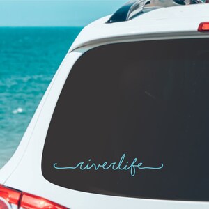 River Life Decal, Love the River Decal, Wave Sticker Graphic, Camp ...