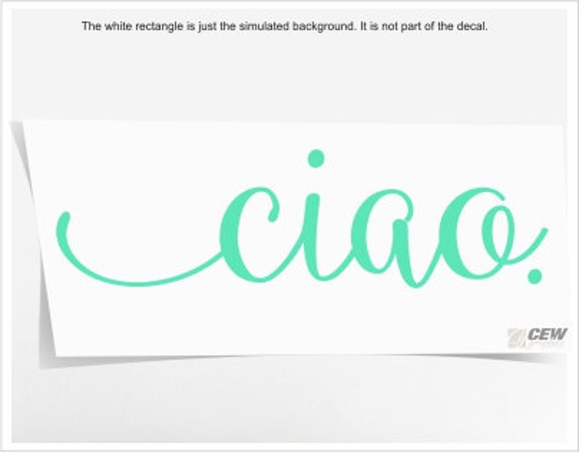 Ciao Door Decal Ciao Sticker Greeting for Home Welcome to - Etsy