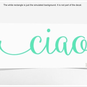 Ciao Door Decal, Ciao Sticker Greeting for Home, Welcome to Our Home ...