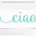 Ciao Door Decal, Ciao Sticker Greeting for Home, Welcome to Our Home ...
