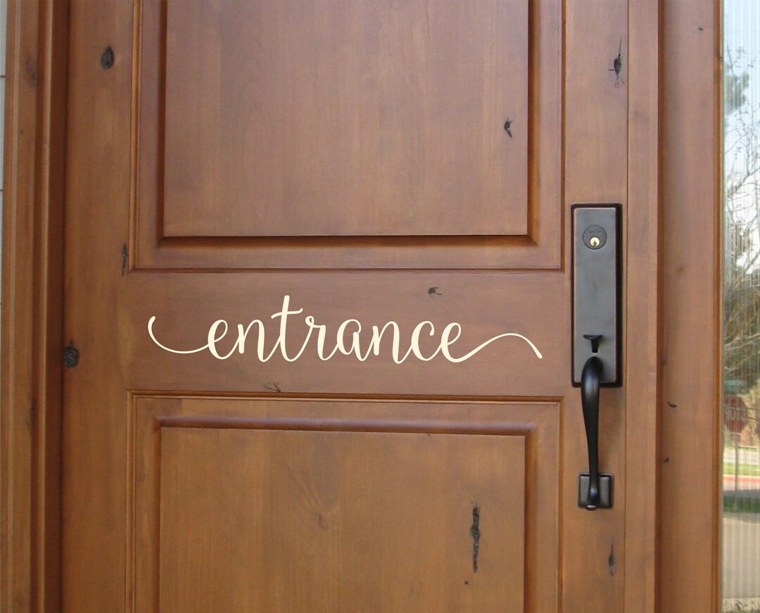 Entrance Door Decal, Office Door Entrance Sticker, Front Door Greeting ...