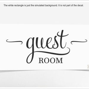 Guest Room Decal, Guests Vinyl Decal, Bedroom Door Vinyl, Home Decor ...