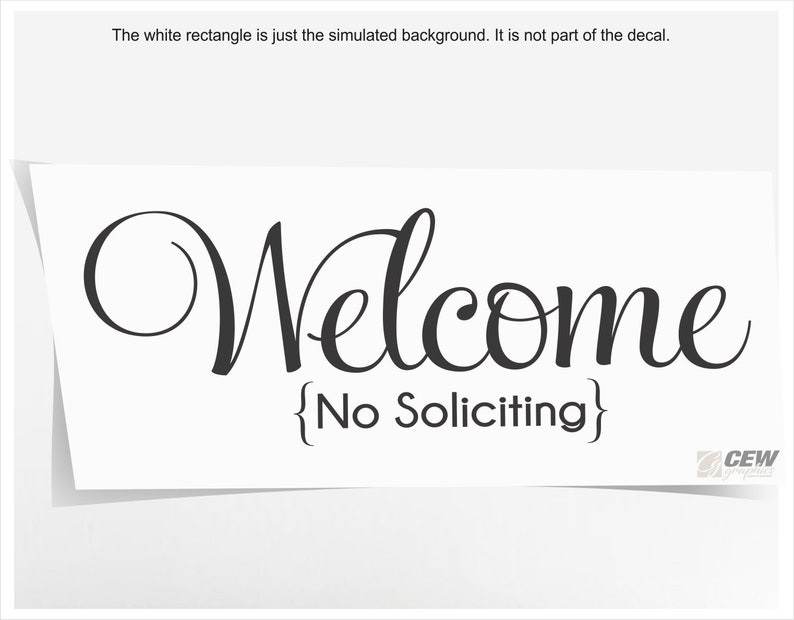 No Soliciting Welcome Decal Welcome Sticker Greeting for - Etsy