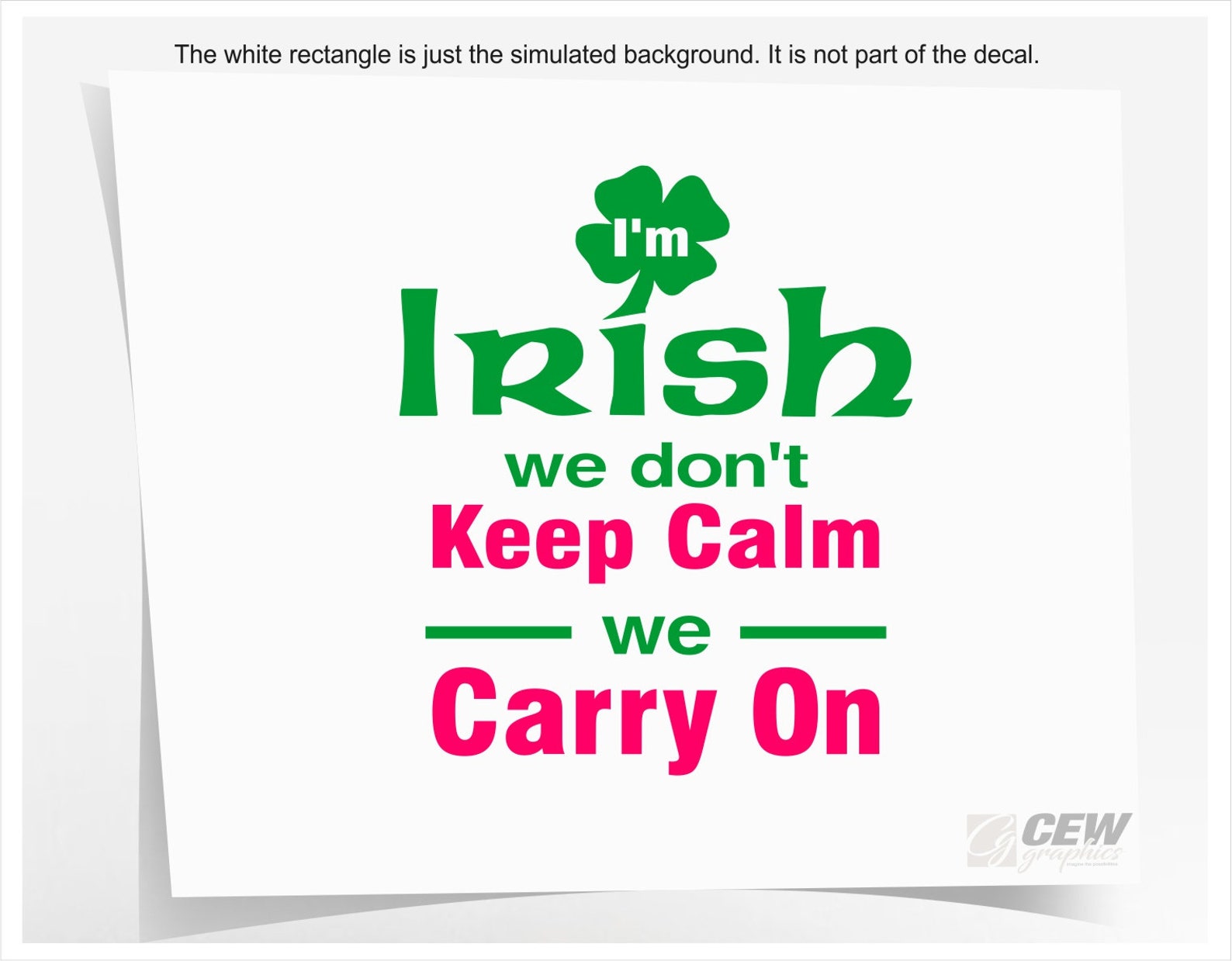 Irish Decal, I'm Irish Window Sticker, Irish Temper Humor, Funny Irish ...