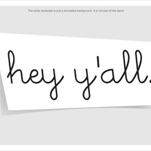 Hey Y'all Door Decal, Front Door Welcome Sticker, Hello Vinyl Decal ...