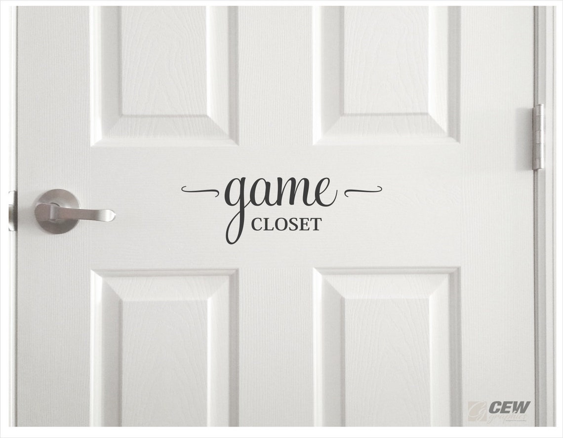 Game Closet Decal Game Room Vinyl Decal Door Sticker Quote | Etsy