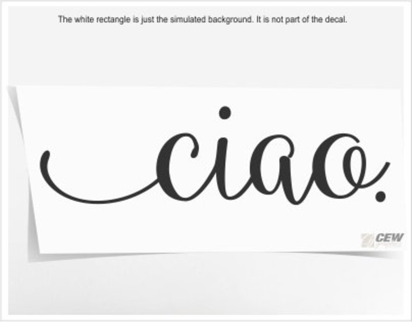 Ciao Door Decal Ciao Sticker Greeting for Home Welcome to - Etsy